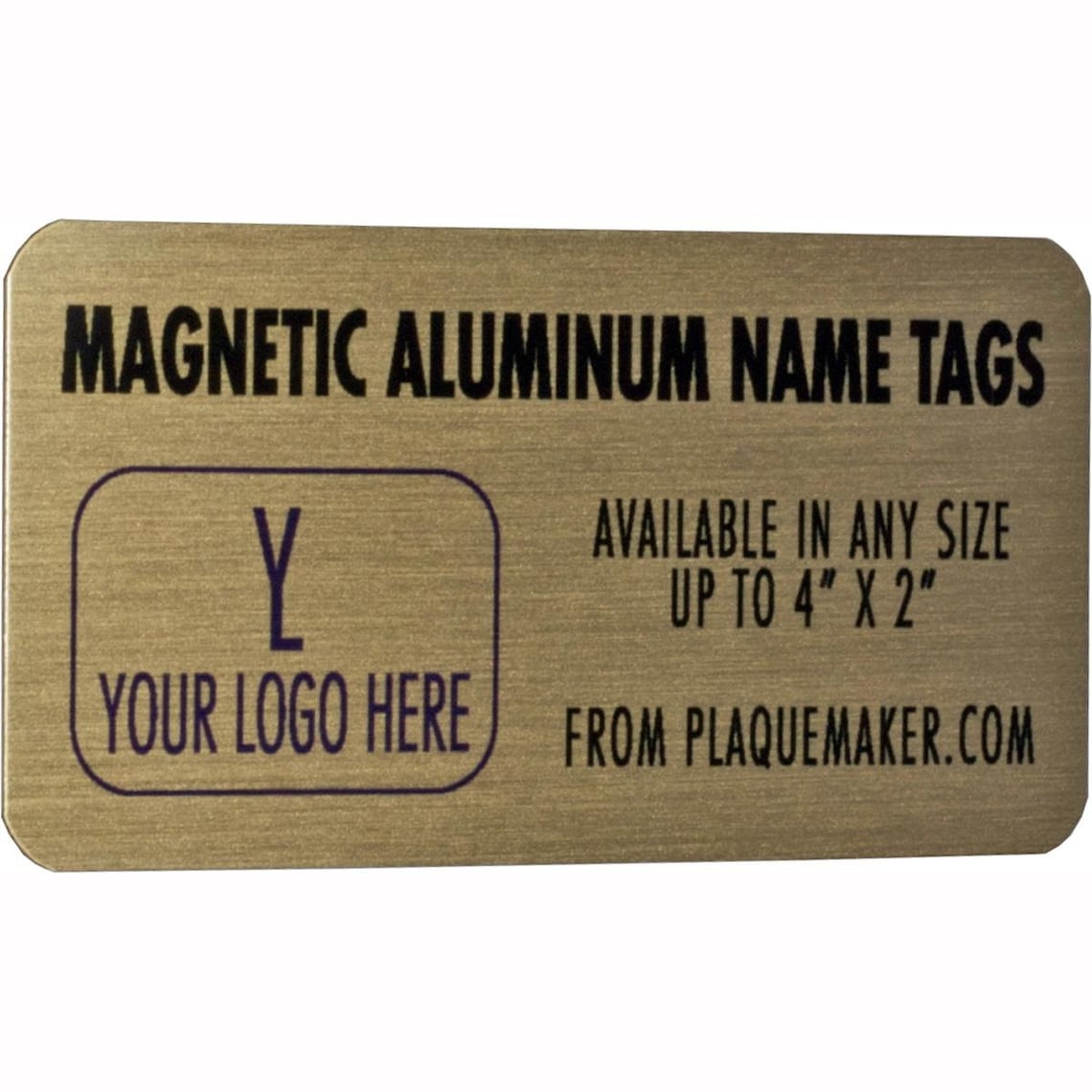 Custom Full Color Aluminum Name Tags Silver Gold or White - Etsy
