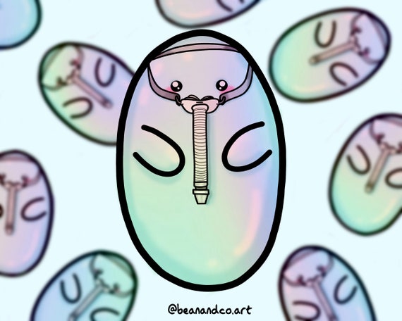 CPAP Mask Bean Sticker 5cm Rainbow Holographic Sticker CPAP | Etsy