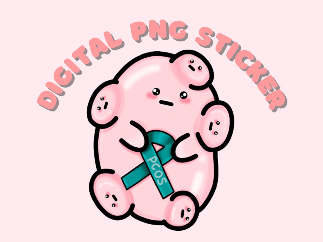Digital Download PNG PCOS Bean Sticker- Chronic Illness Awareness ...