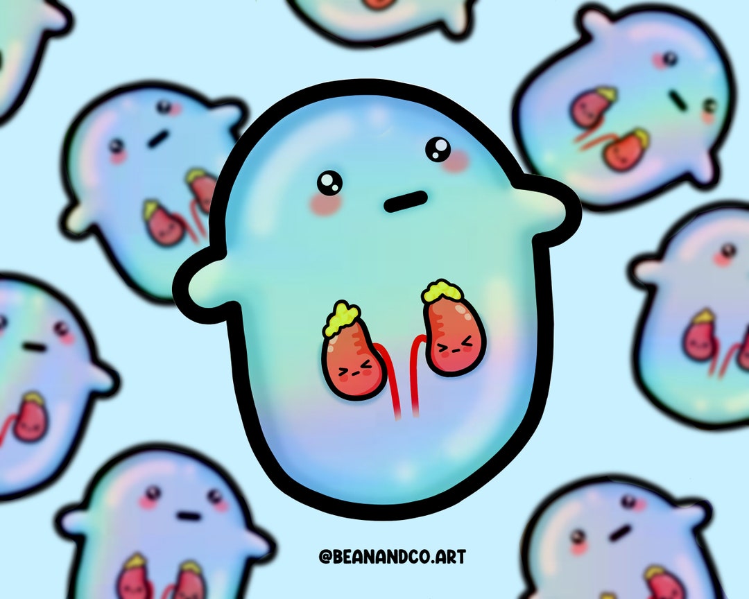 Holographic Adrenal Insufficiency Awareness Bean Sticker 5cm Rainbow ...