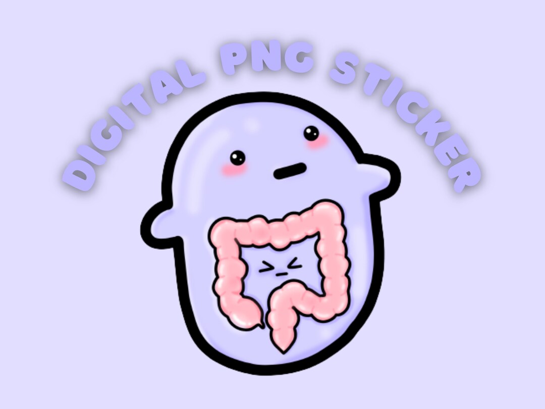 Digital Download PNG Gastrointestinal Condition Bean Sticker- Crohn's ...