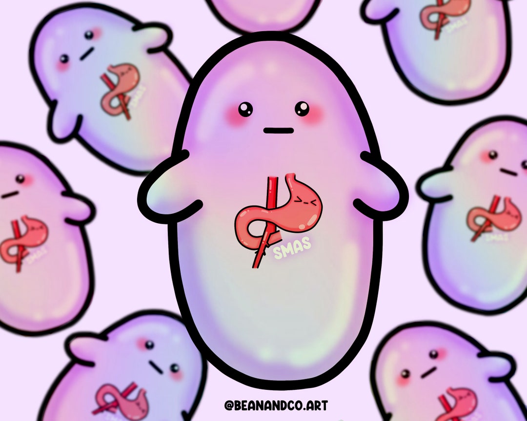 Holographic SMAS Awareness Bean Sticker- 5cm Rainbow Sticker- Superior ...