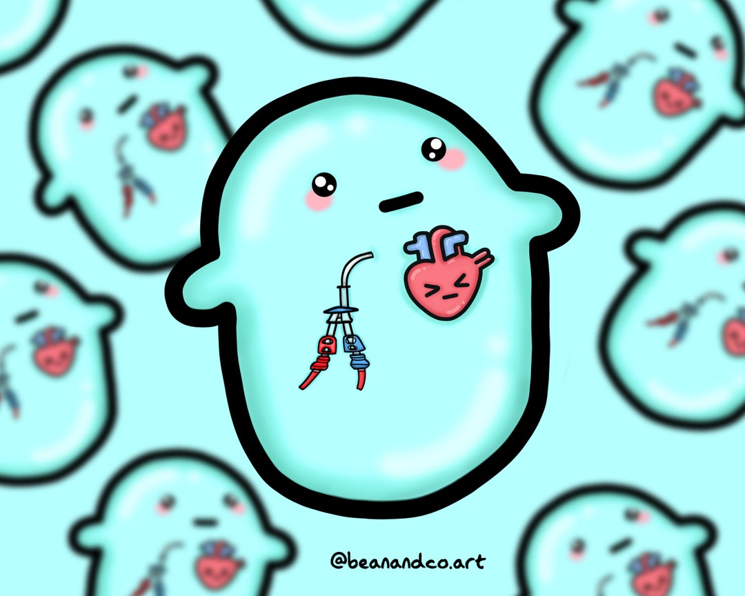 Central Line Bean Sticker- 5cm Gloss Sticker- Central Line- Medical ...