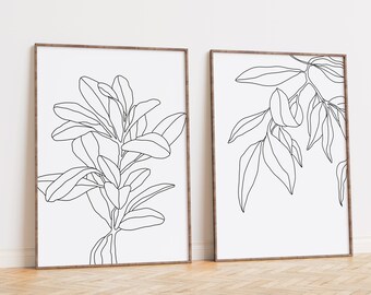 Minimalist Boho Digital Poster Prints, Set of 2. - Etsy