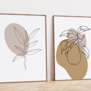 Minimalist Boho Digital Poster Prints, Set of 2. - Etsy