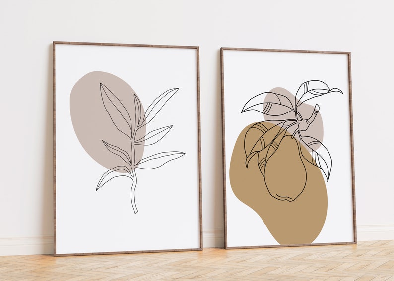 Minimalist Boho Digital Poster Prints, Set of 2. - Etsy