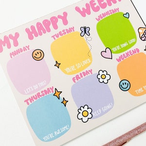 Happy Week Planner, Notepad Planner, Cute Small Business Planner ...