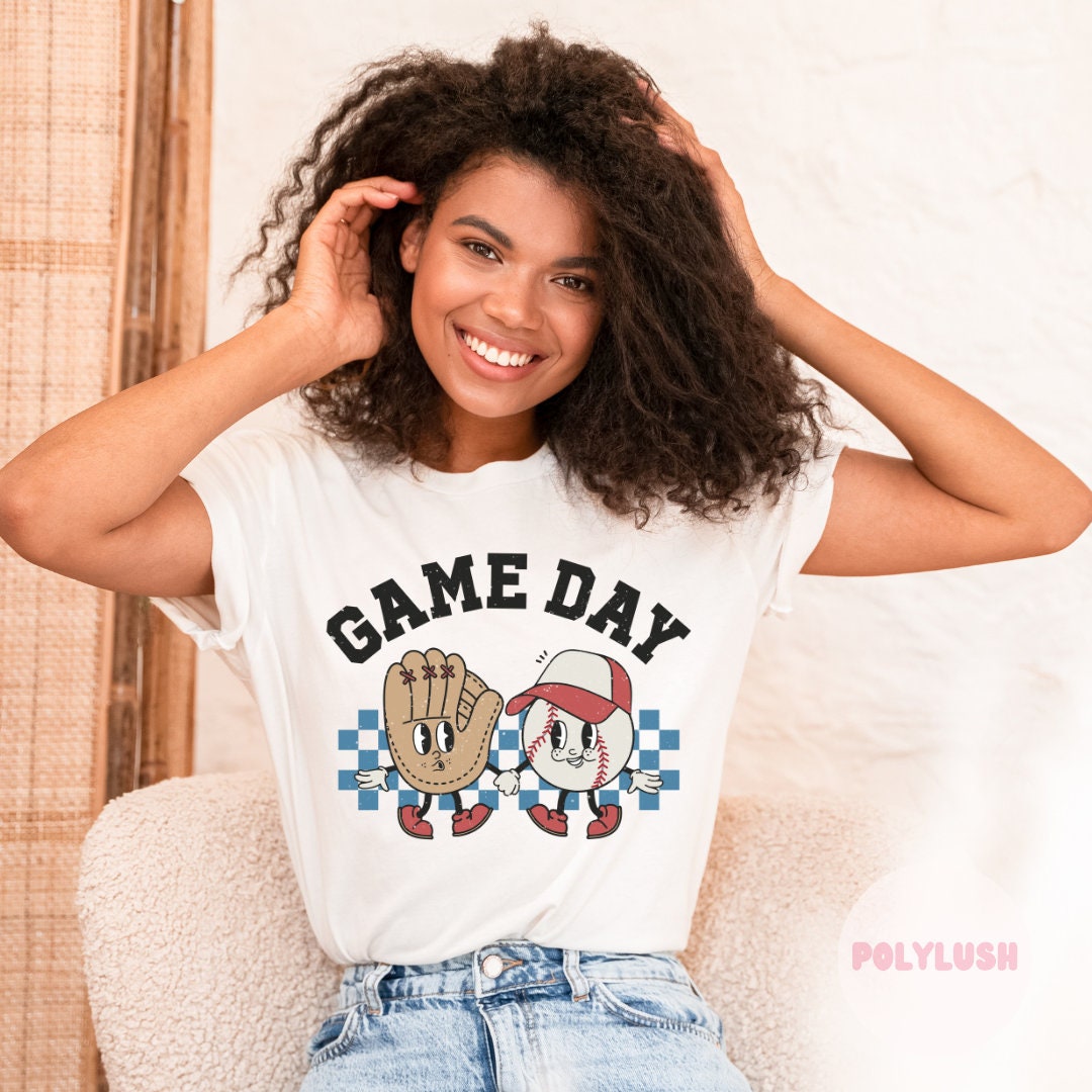 Game Day, Checkered, Baseball & Glove DTF Transfer - Etsy