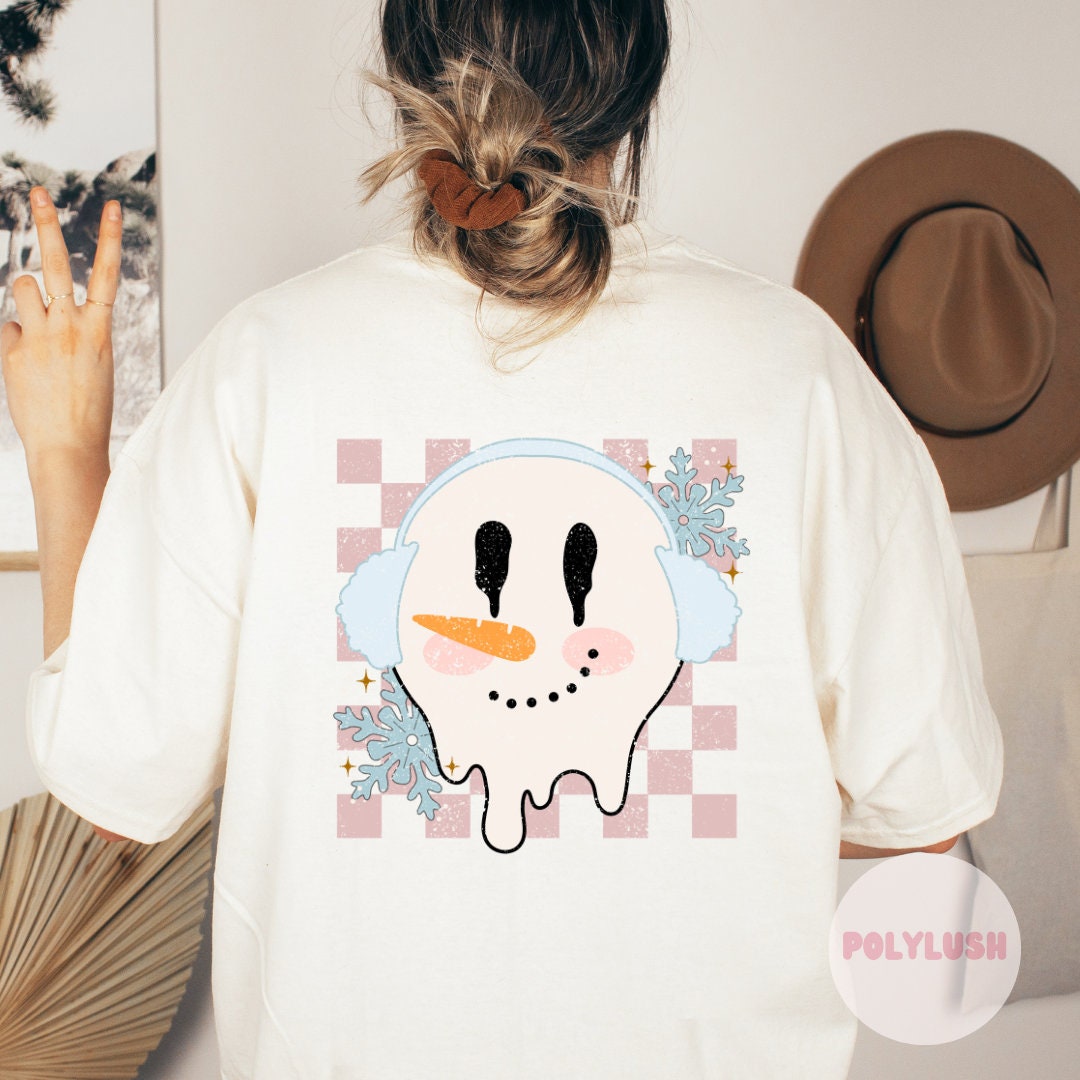 Smiley Snowman DTF Transfer - Etsy