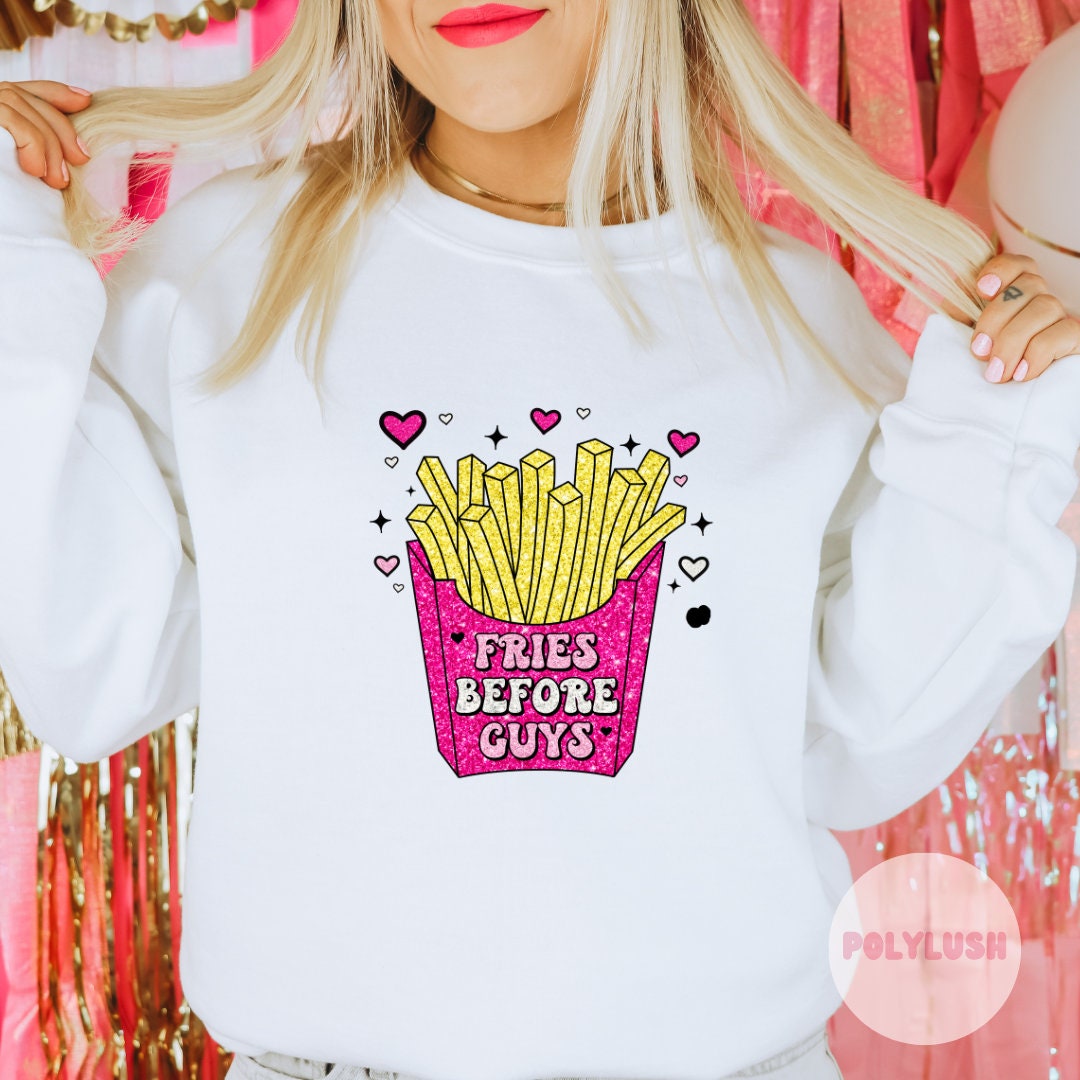 Hot Pink Fries Before Guys DTF Transfer, Ready to Press, Heat Transfer ...