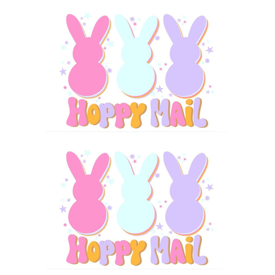 50 4X6' Bunny Hoppy Mail Thank You Cards, Cute Thank Cards, Physical ...