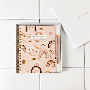 Boho Rainbow Notebook Set, Rainbow Design Notebook, Spiral Small ...