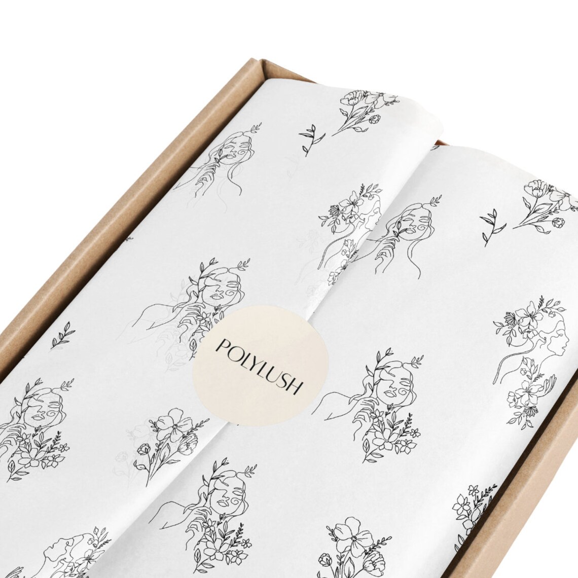 Line Faces Tissue Paper Gift Wrapping Paper Cute Craft - Etsy