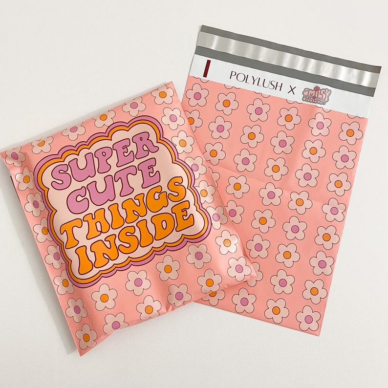 10 X 13” Super Cute Things Poly Mailer, Flower Design,spring Mailers ...