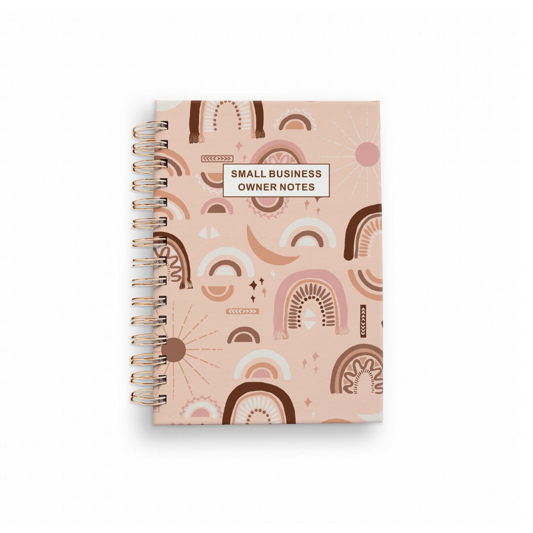 Boho Rainbow Notebook Set, Rainbow Design Notebook, Spiral Small ...