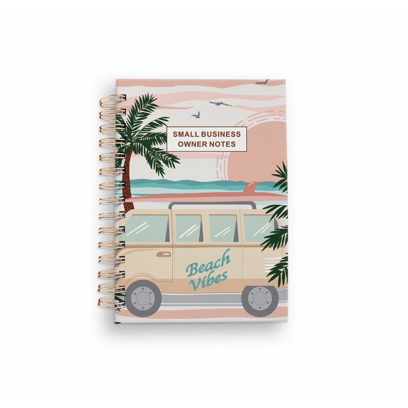VW Beach Bus Notebook Set Beach Design Notebook Spiral Small | Etsy