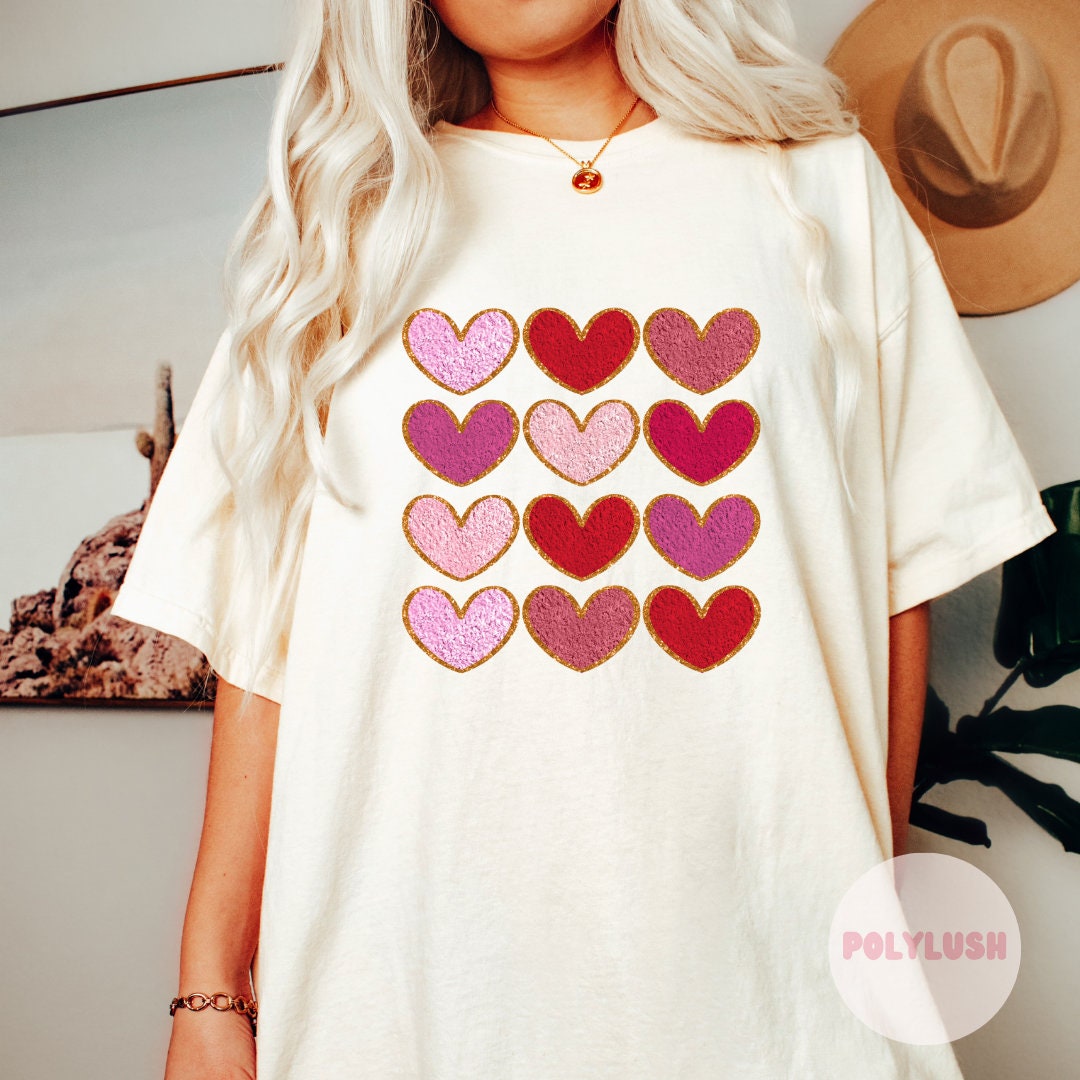 Faux Heart DTF Transfer, Ready to Press, Heat Transfer, Cute Dtf ...
