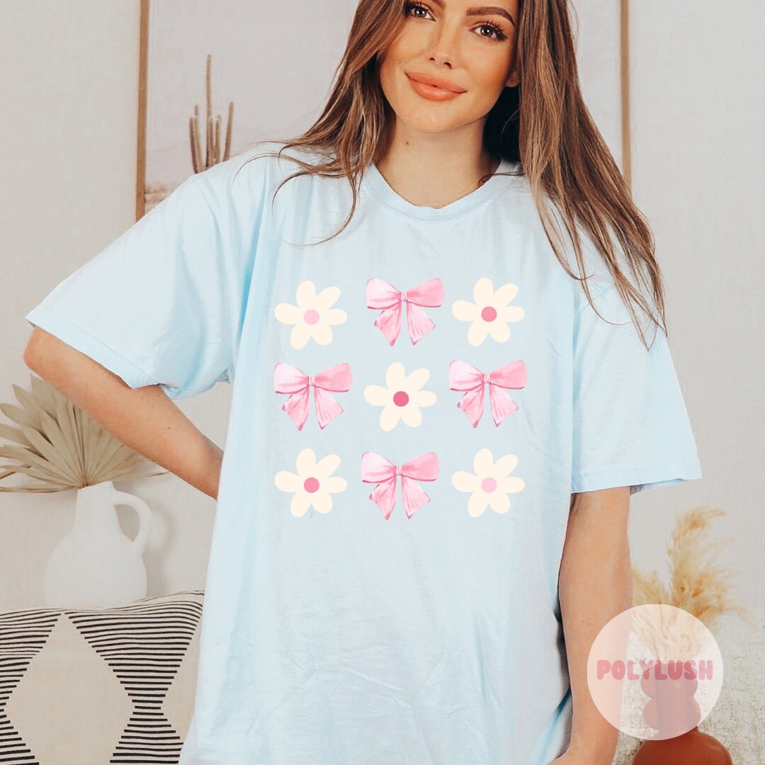 Summer Flowers and Bows DTF Transfer, Ready to Press, Heat Transfer ...