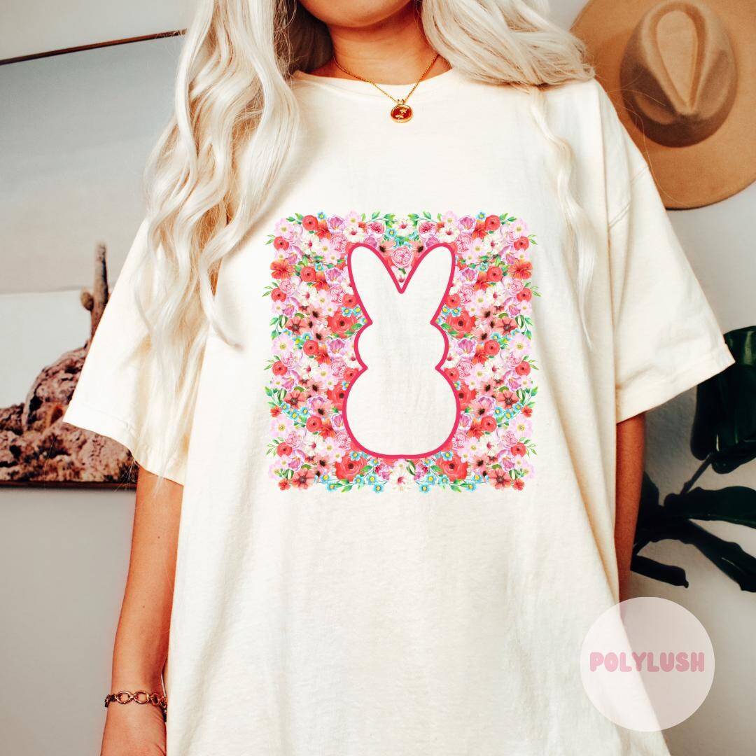 Roses Bunny DTF Transfer, Ready to Press, Heat Transfer, Cute Dtf ...