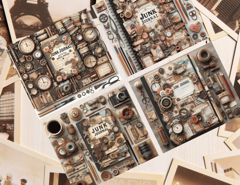 I Spy Masculine Junk Journal Kit, Digital, Junk Journaling, Vintage ...