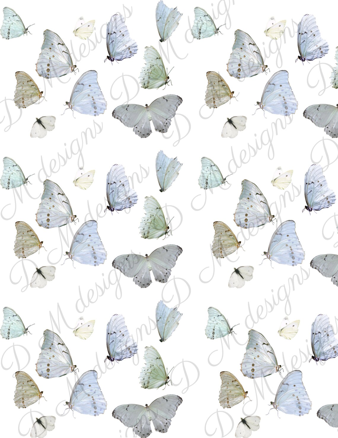 Digital Junk Journal Kit Butterflies Multi Colored Scrapbooking Card ...