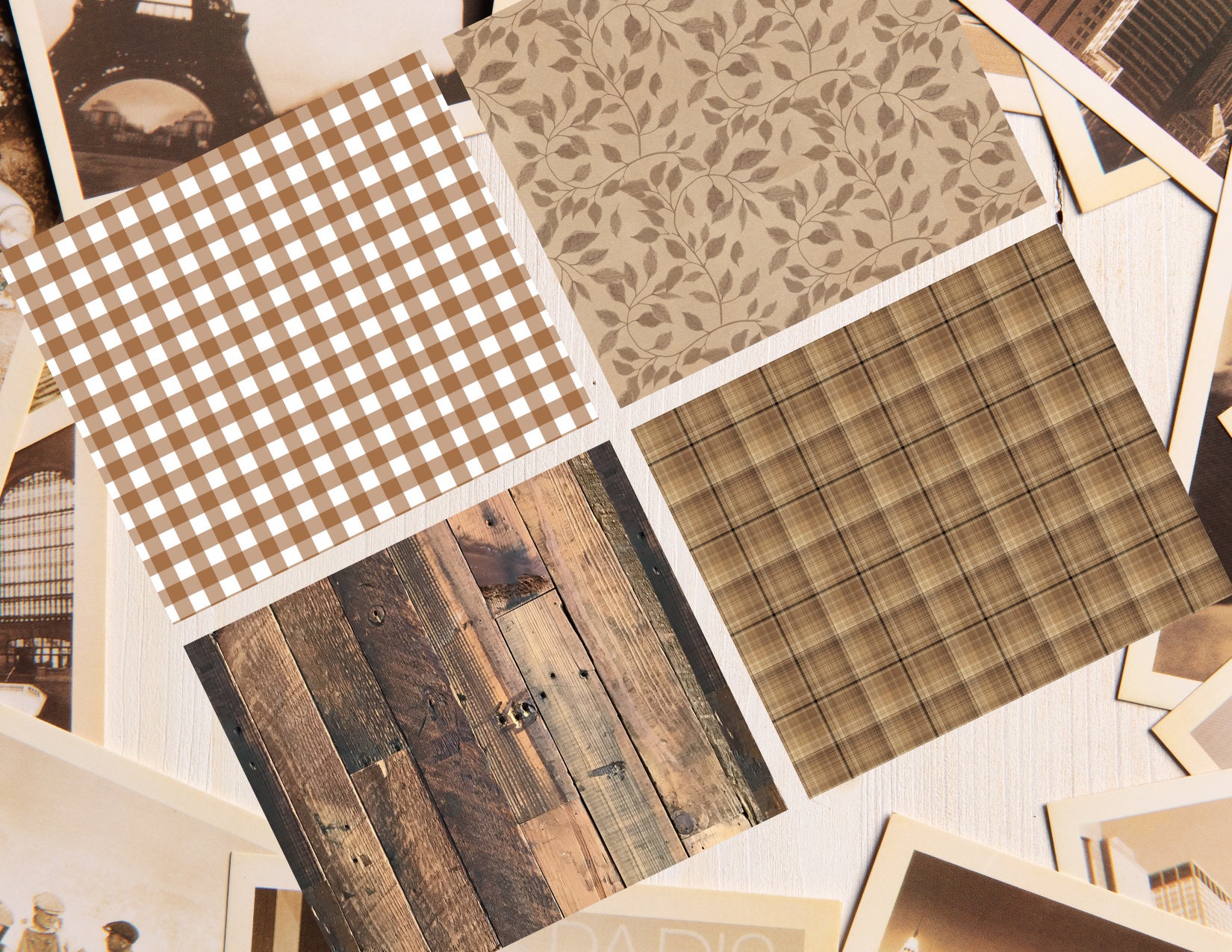 Junk Journal Kit, Background, Digital Junk Journal Backgrounds, Junk ...