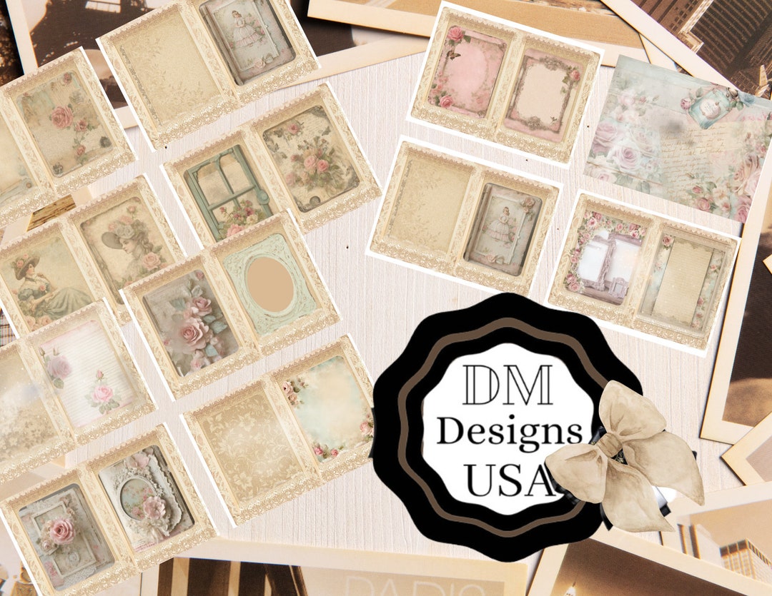 Shabby Chic Junk Journal Kit, Digital, Junk Journaling, Vintage Paper ...
