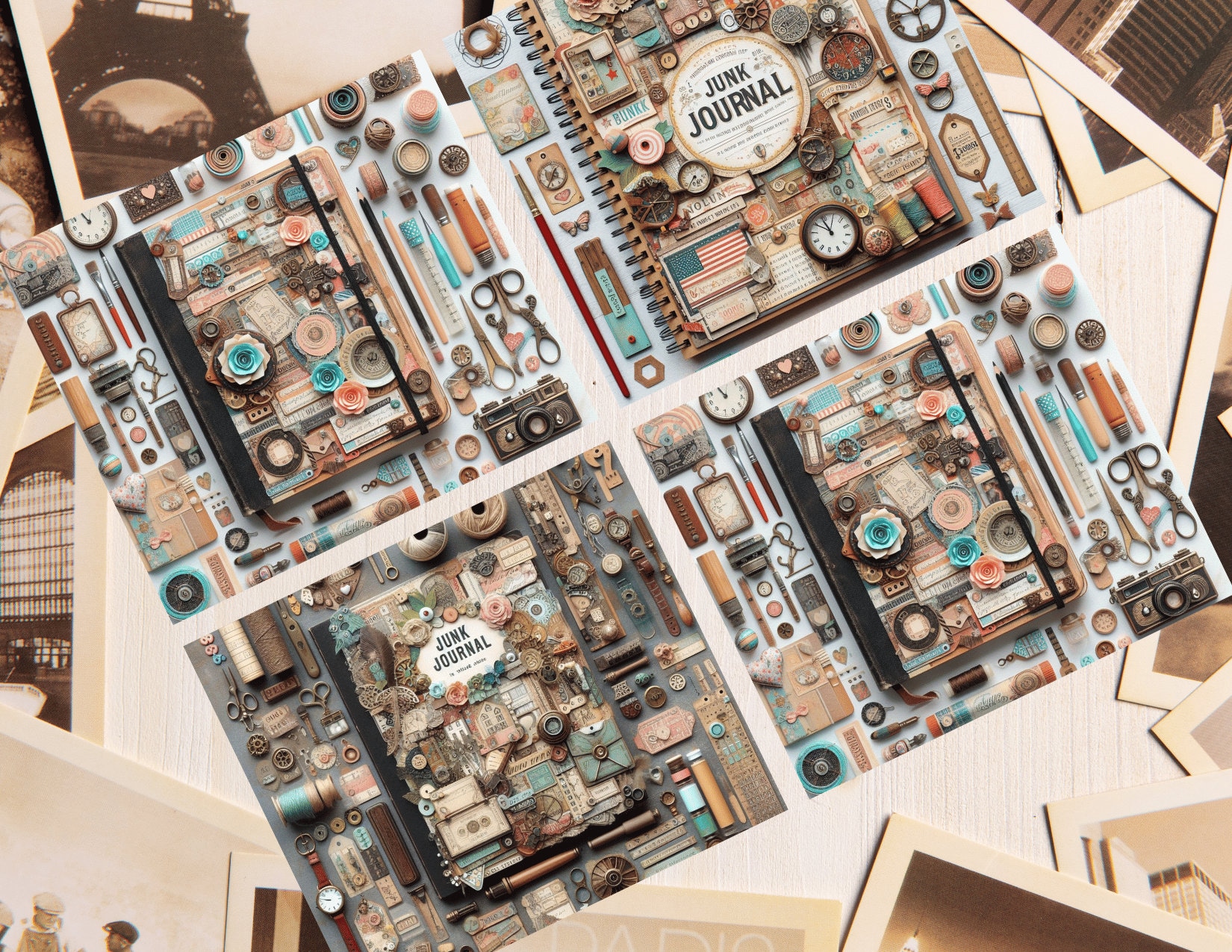 I Spy Masculine Junk Journal Kit, Digital, Junk Journaling, Vintage ...