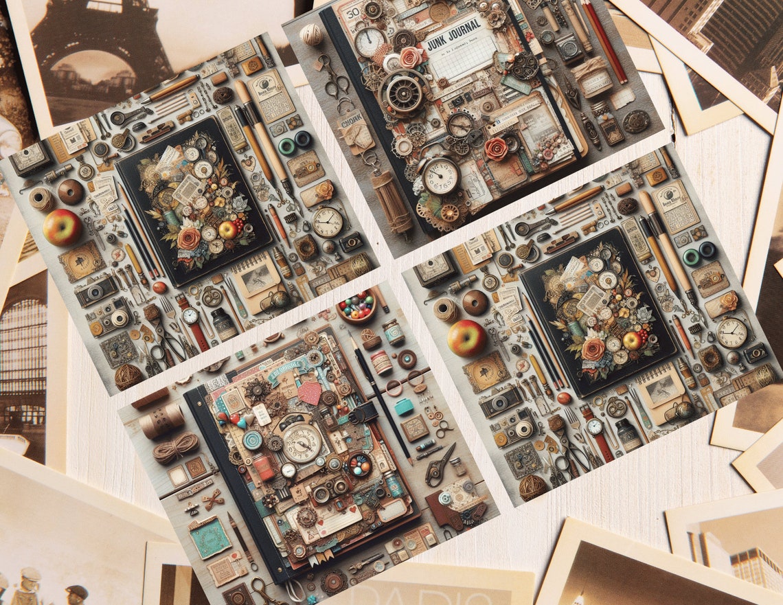 I Spy Masculine Junk Journal Kit, Digital, Junk Journaling, Vintage ...