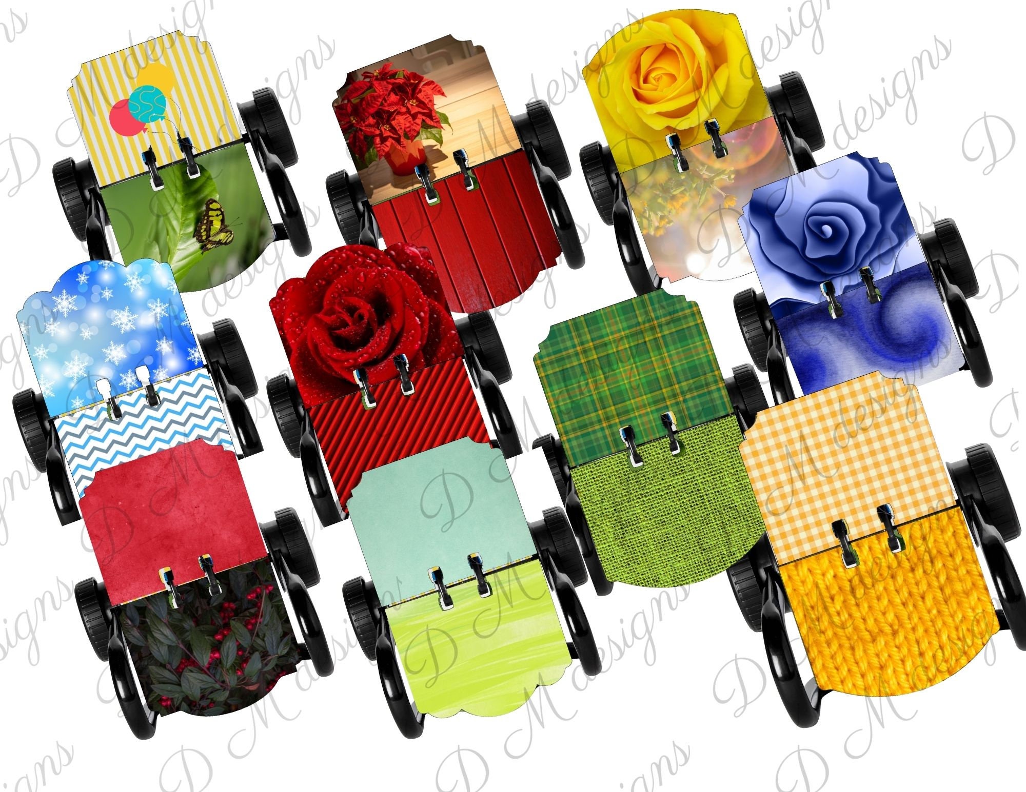 Rolodex DEX Download Red Green Blue Yellow Floral Stripes Zigzag Roses ...