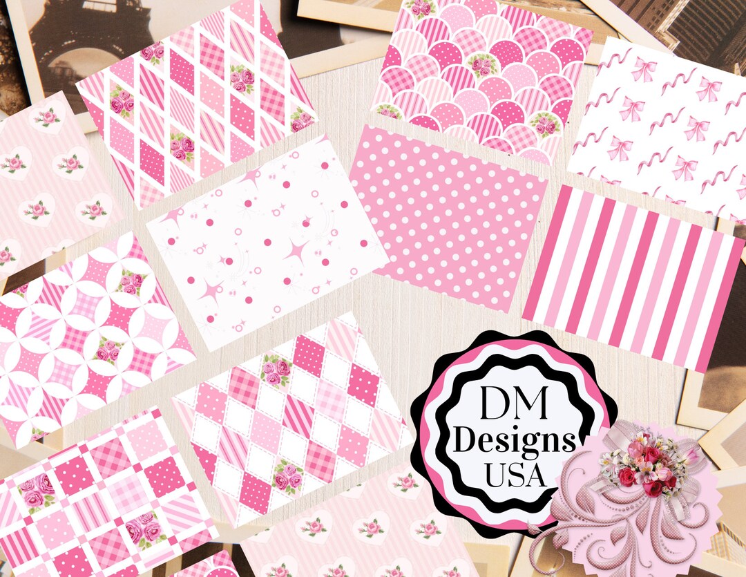 Pastel Quilted Background Pages for Junk Journaling, Diary Pages, Paper ...