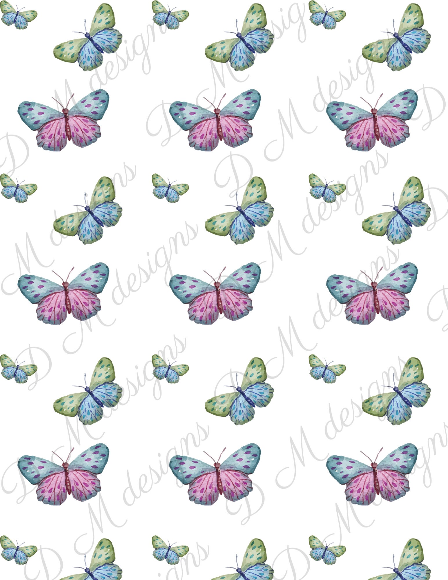 Digital Junk Journal Kit Butterflies Multi Colored Scrapbooking Card ...