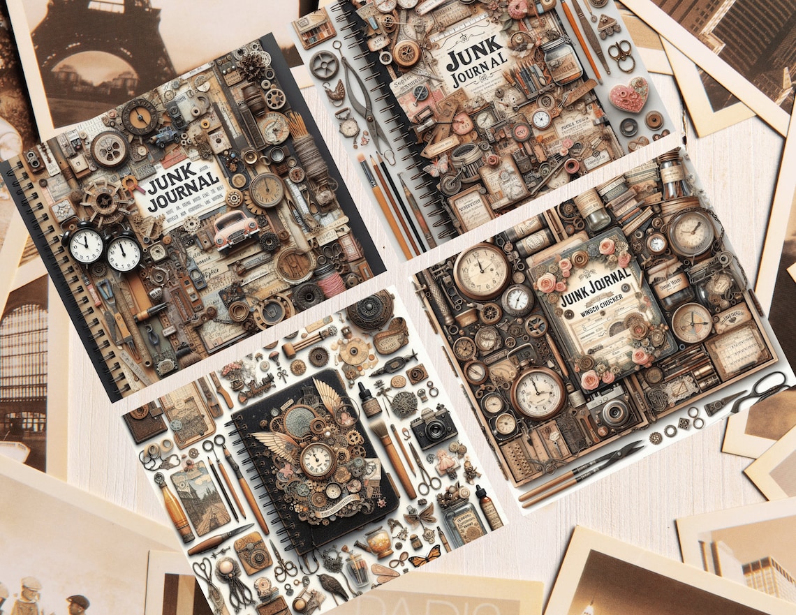 I Spy Masculine Junk Journal Kit, Digital, Junk Journaling, Vintage ...