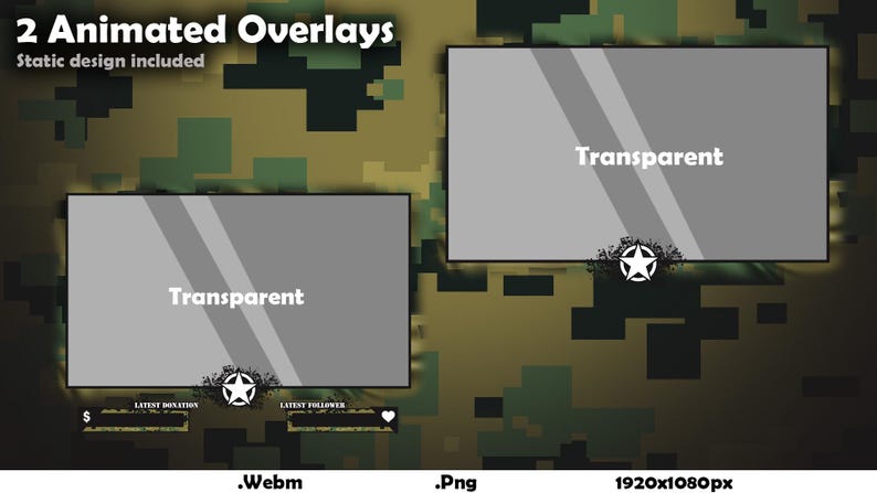 Army Camo STREAM PACK - Army Animated Package - Camouflage - Twitch ...