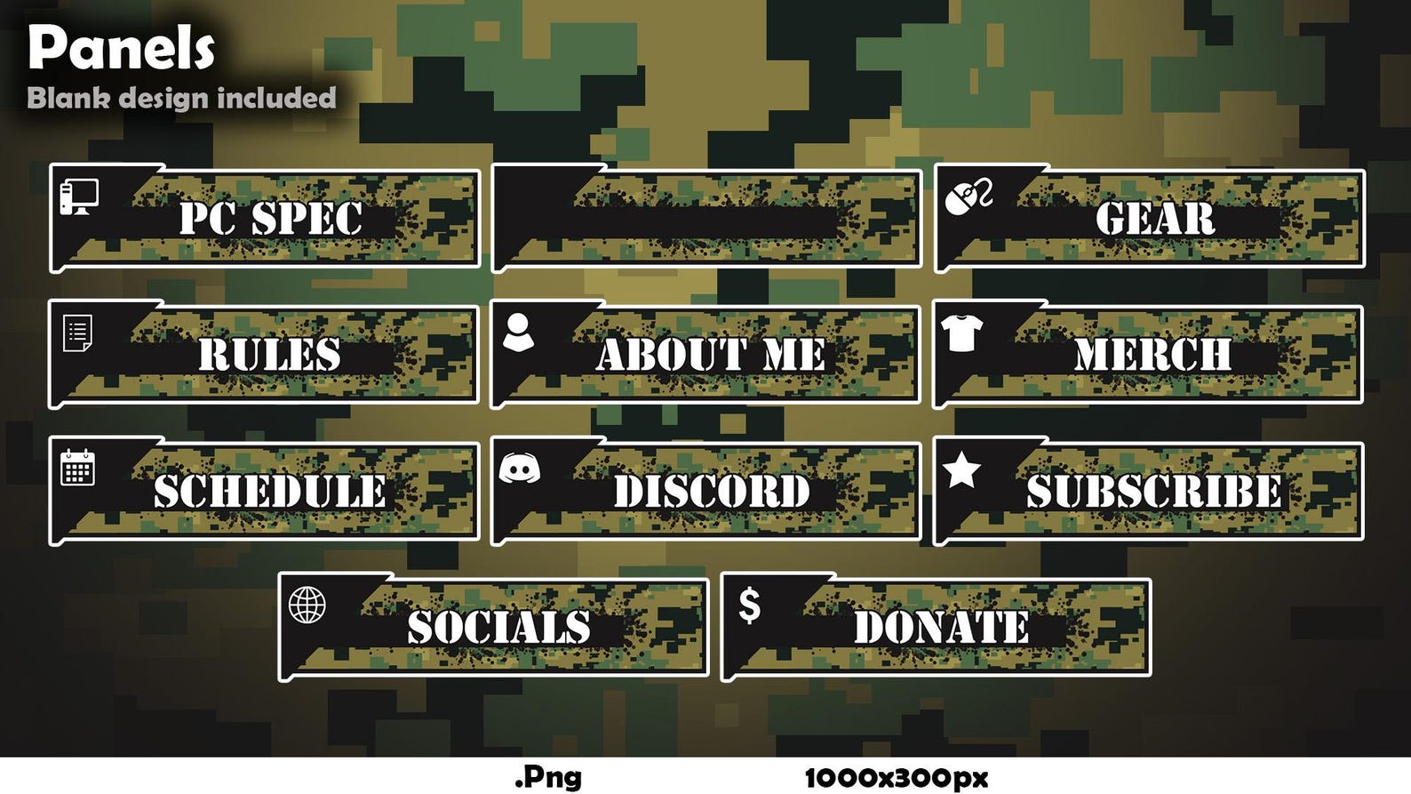 Army Camo STREAM PACK - Army Animated Package - Camouflage - Twitch ...
