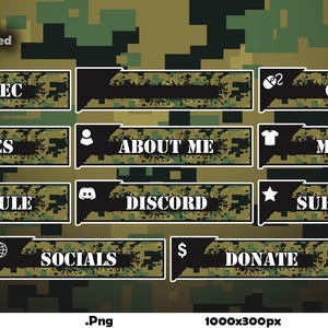 Army Camo STREAM PACK - Army Animated Package - Camouflage - Twitch ...