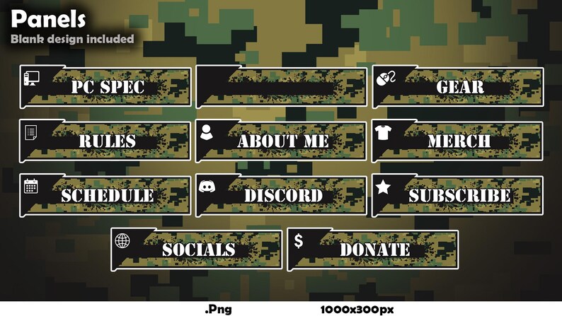 Army Camo STREAM PACK - Army Animated Package - Camouflage - Twitch ...