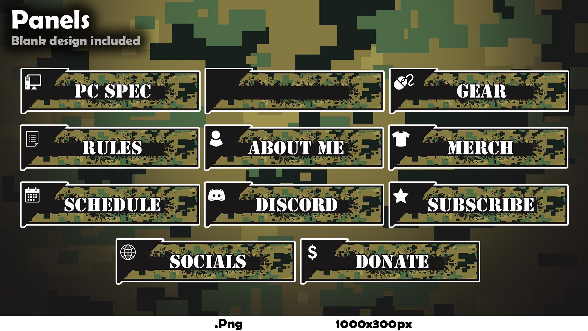 Army Camo STREAM PACK - Army Animated Package - Camouflage - Twitch ...