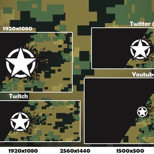 Army Camo STREAM PACK - Army Animated Package - Camouflage - Twitch ...