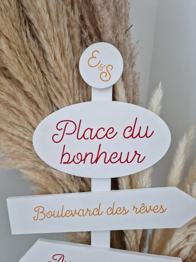 Rustic Elegance: Multi-arrow Directional Sign for Perfect Wedding ...