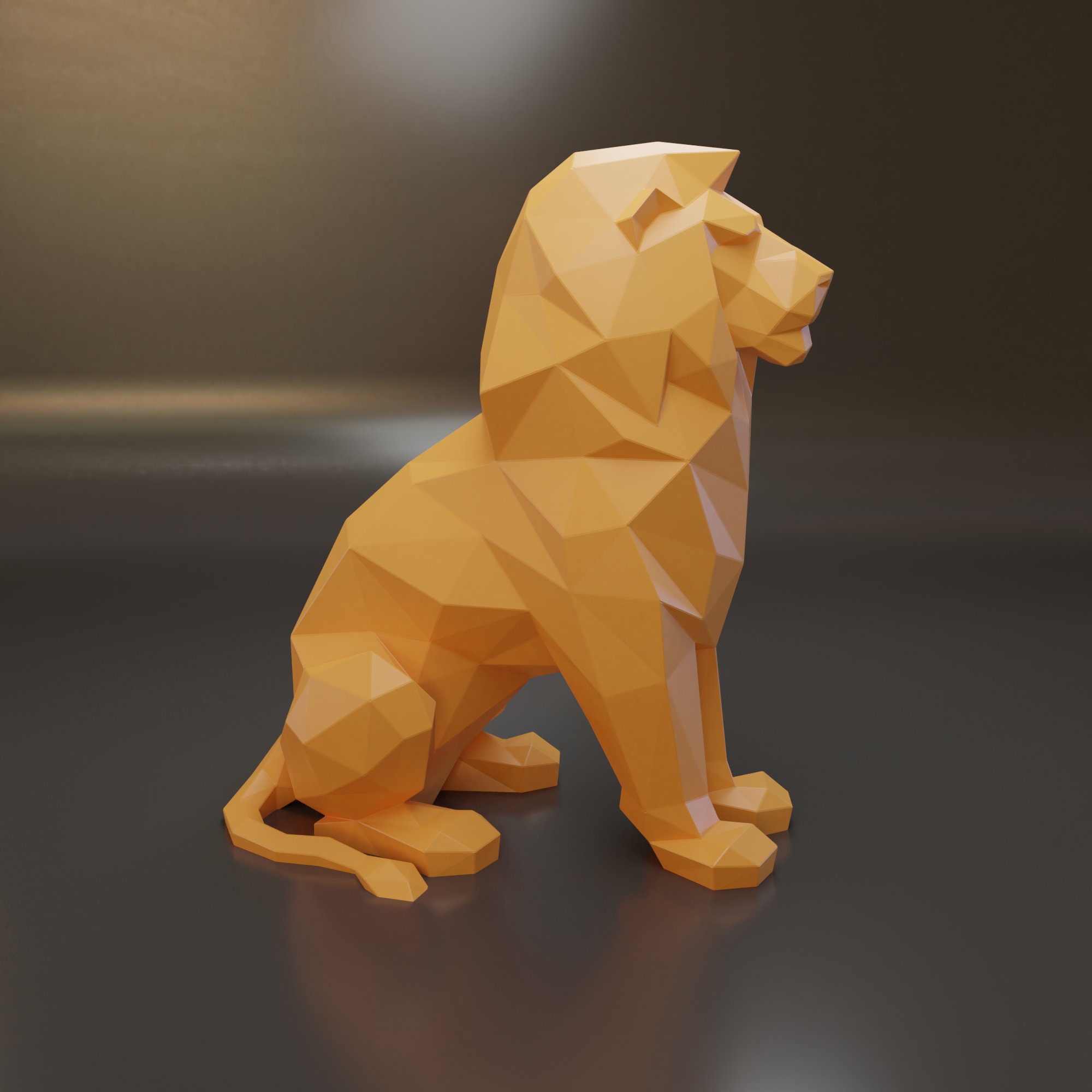 Lion Papercraft Papercraft 3D Papercraft Template Lion low | Etsy