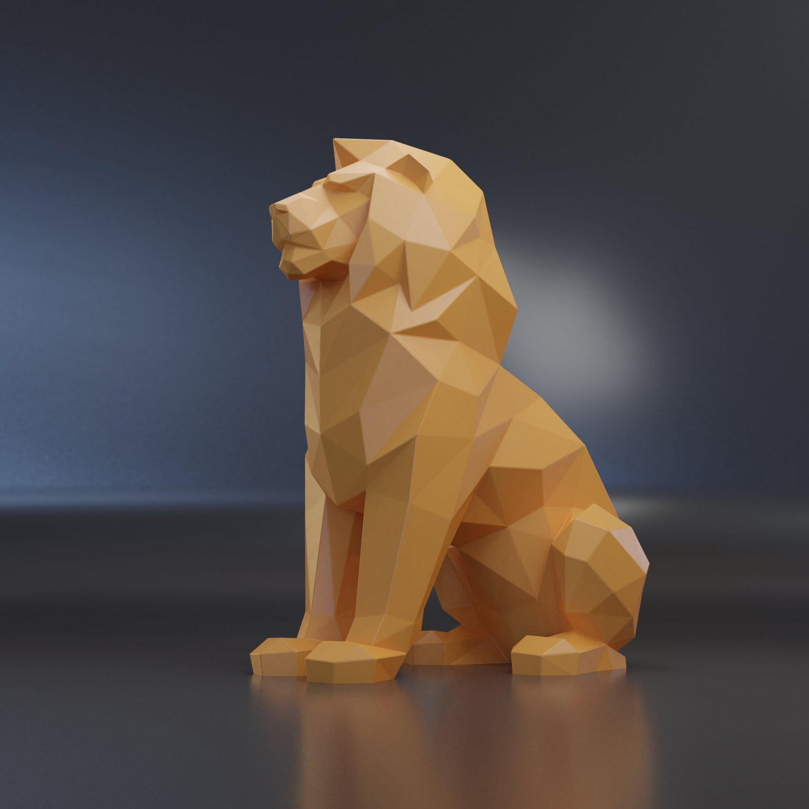 Lion Papercraft Papercraft 3D Papercraft Template Lion low | Etsy