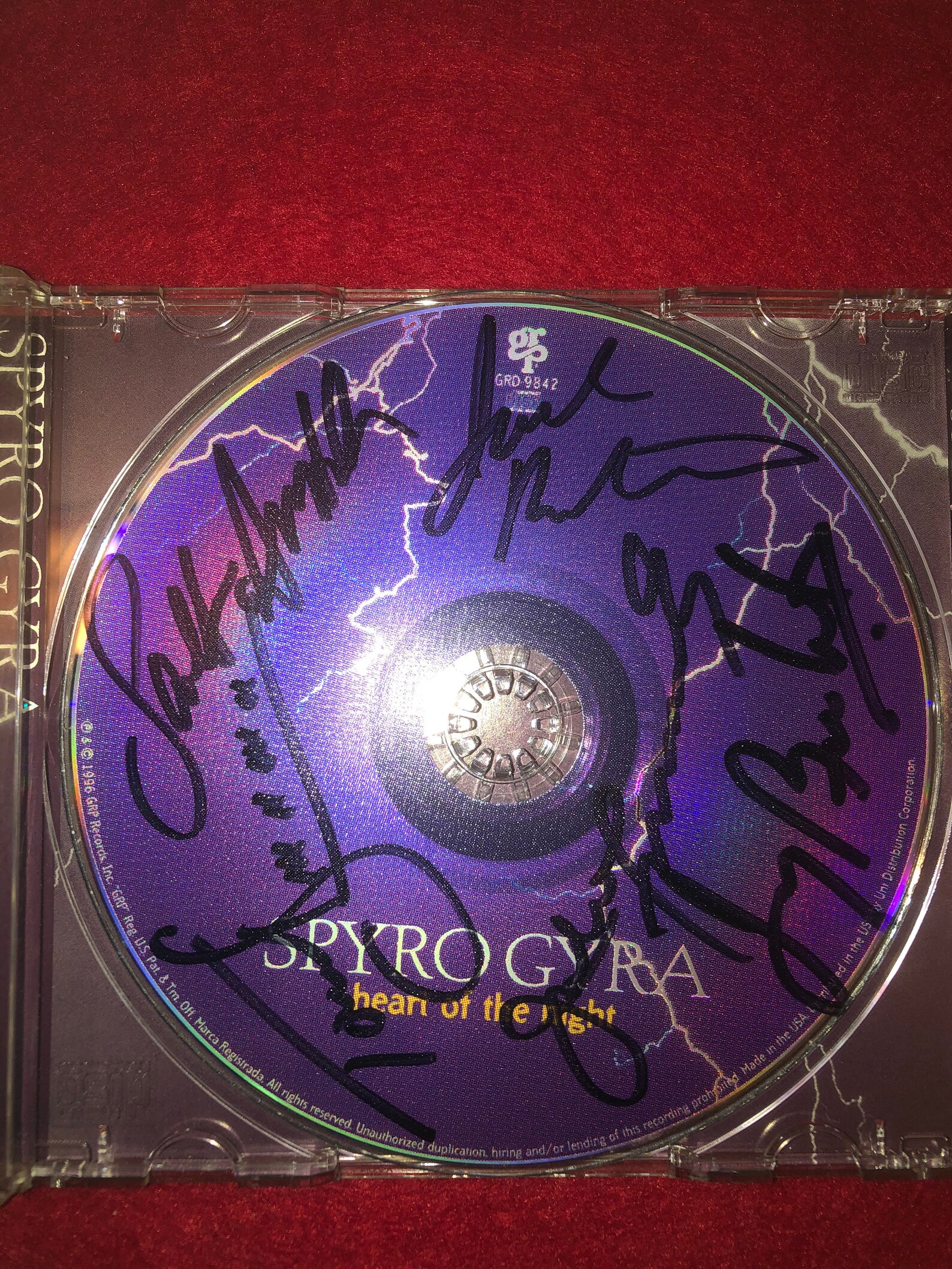 Vintage SPYRO GYRA Heart of the Night CD Signed by the Band Members - Etsy