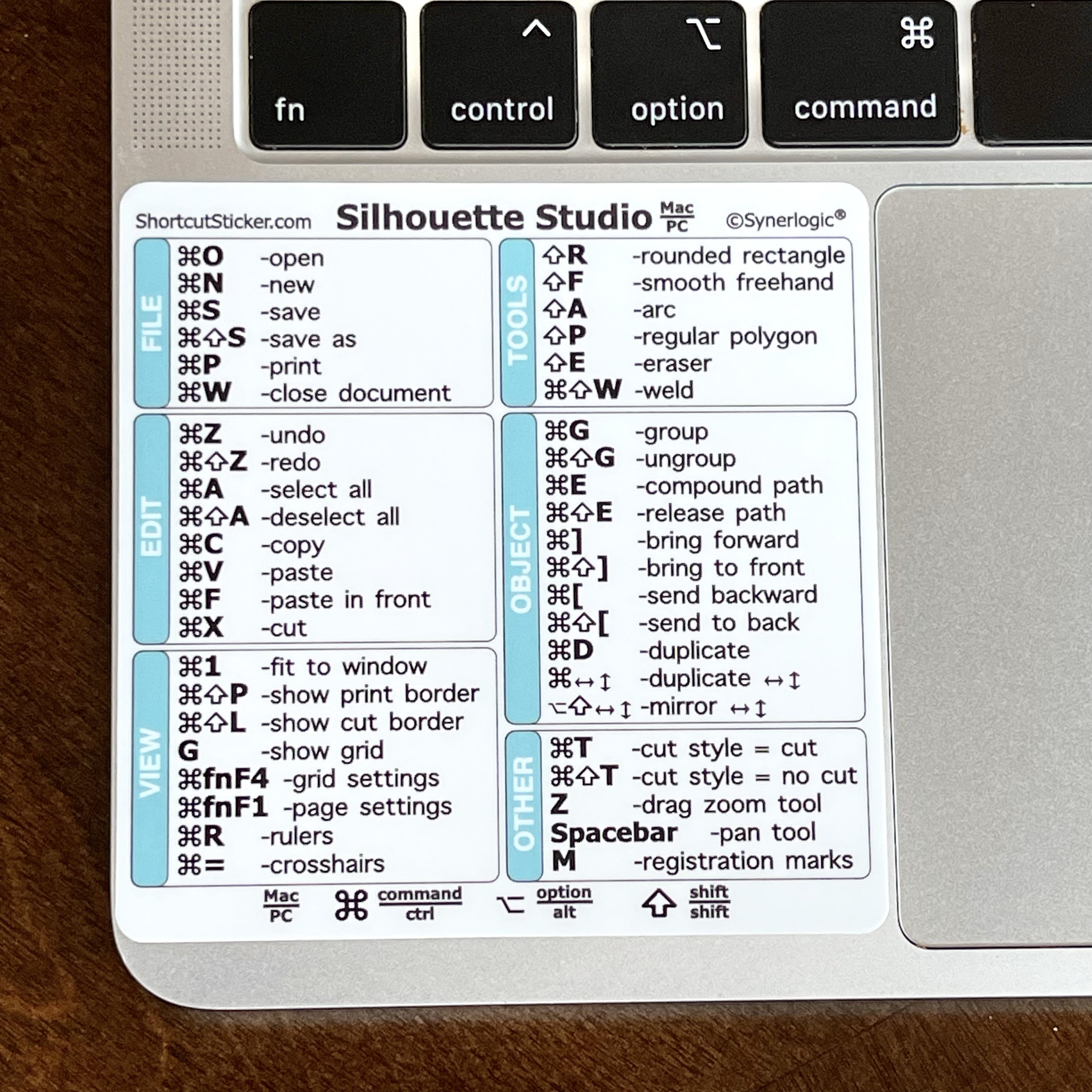 Silhouette Studio Keyboard Shortcut Commands (for Mac or Windows PC ...