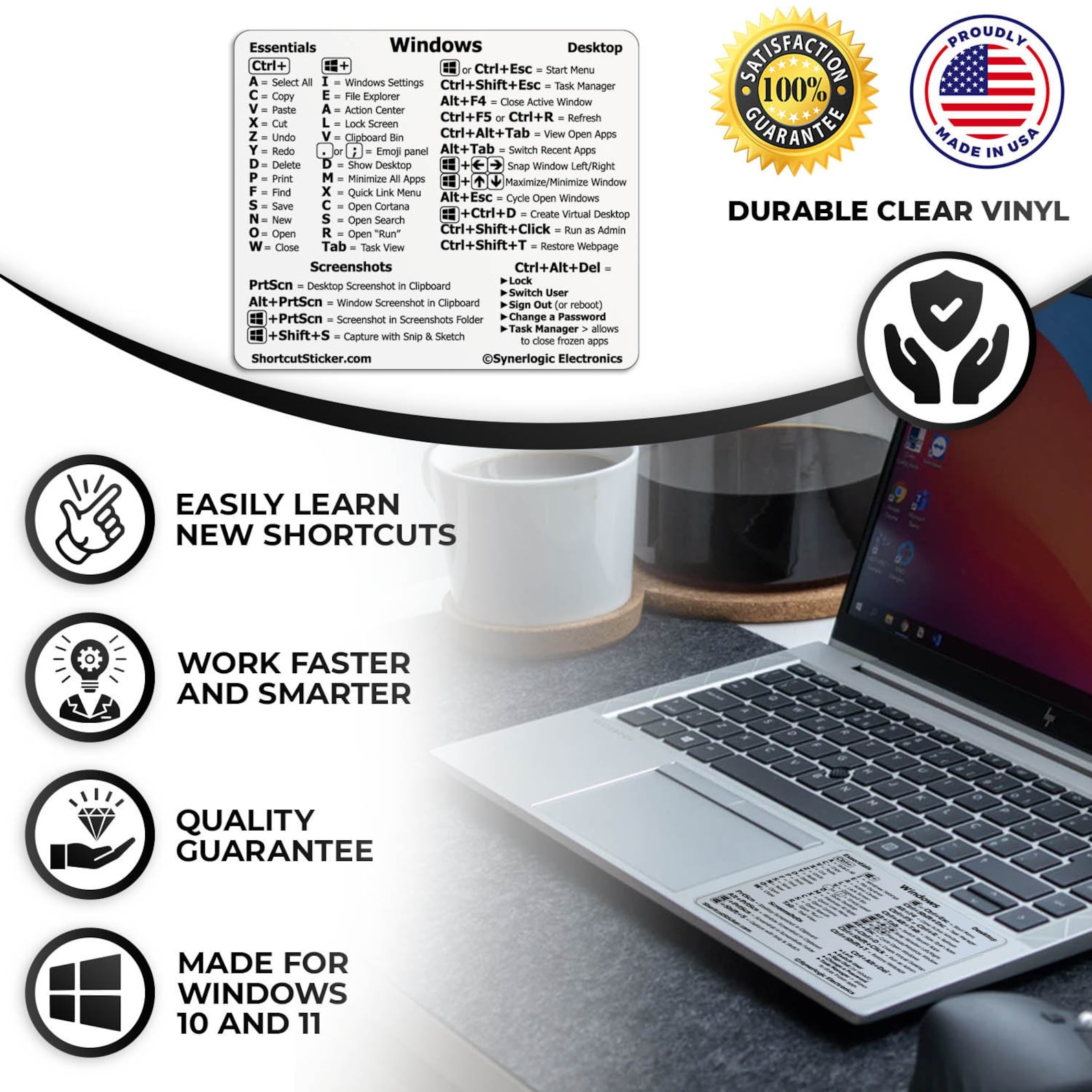 Windows PC Reference Guide Keyboard Shortcut No-residue - Etsy