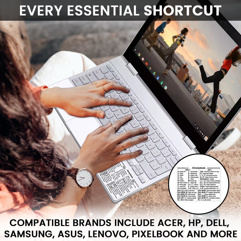 Chromebook Shortcut Sticker for Any Laptop With Chrome OS High - Etsy