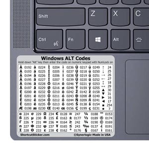 Windows Alt Codes - Pc/laptop Special Characters Shortcut STICKER ...