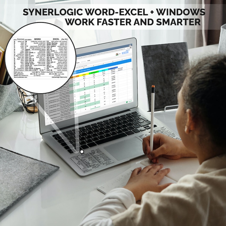 Word/excel for Windows PC Keyboard Shortcut Sticker - Etsy