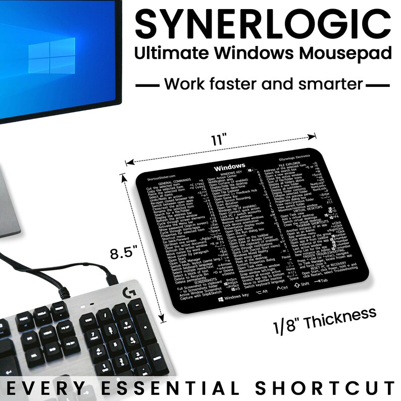 The Ultimate Windows 11 and 10 Keyboard Shortcut Mouse Pad. - Etsy UK