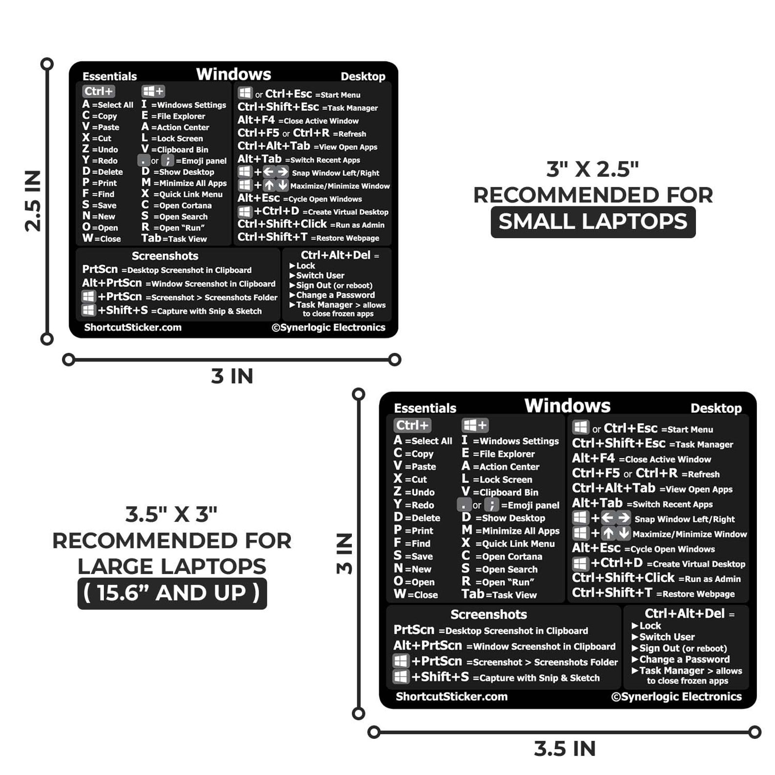 Windows PC Reference Guide Keyboard Shortcut No-residue - Etsy